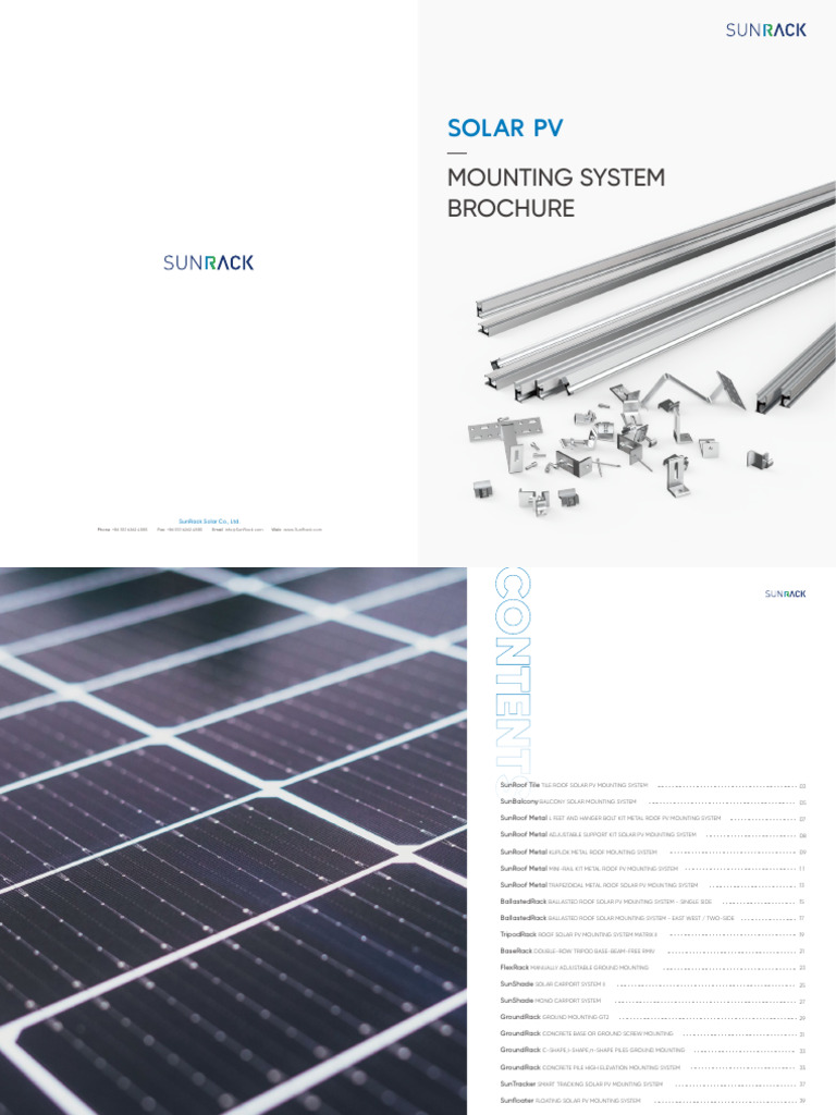 Solar Mounting System Brochure | PDF | Roof | Solar Panel