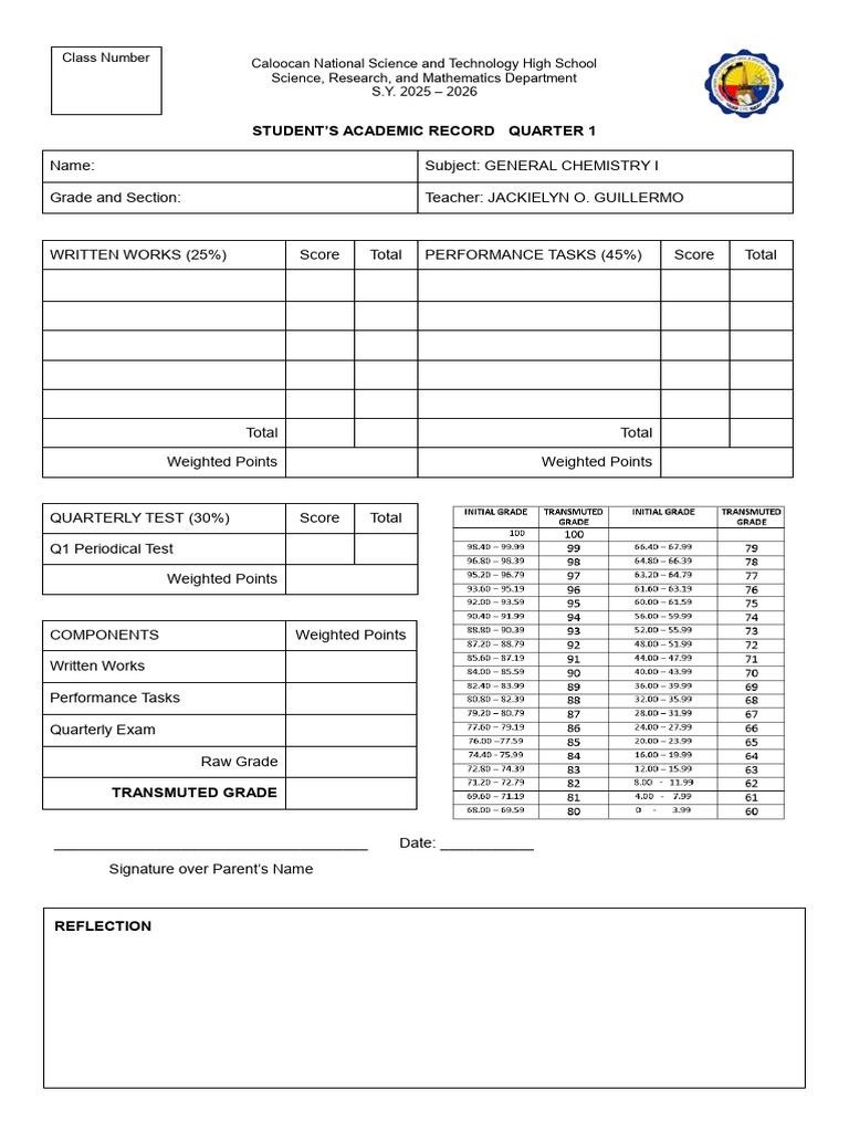 Student Academic Record | PDF