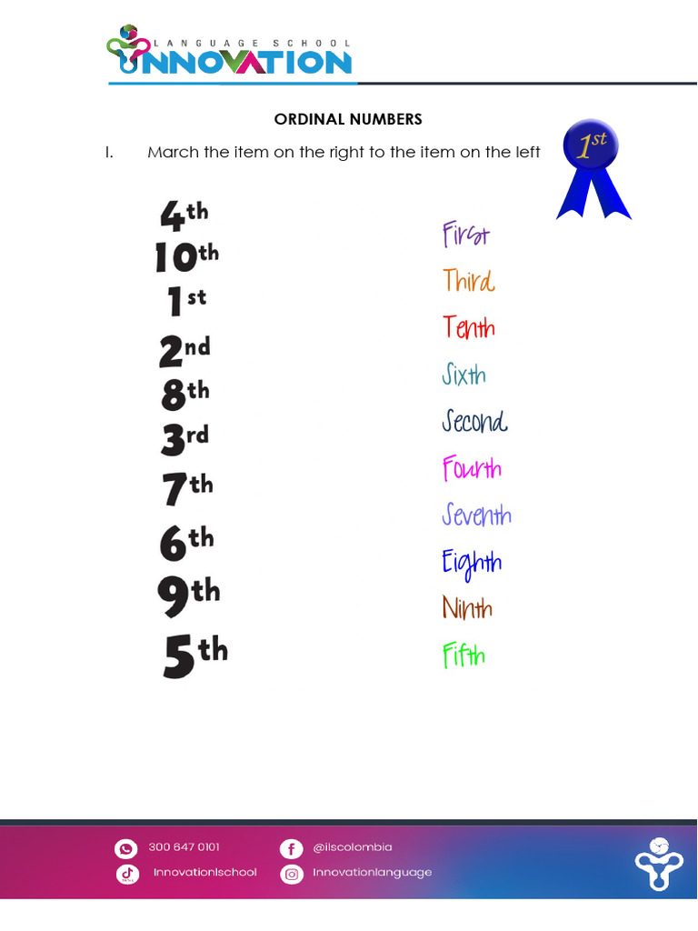 Ordinal Numbers and Dates l5 | PDF
