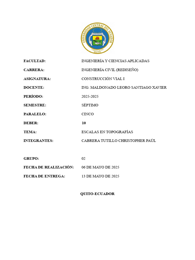 DeberN.10 CV1 Escalas Christopher | PDF | Sistema Internacional de ...