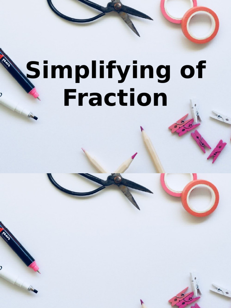 Simplifying of Fraction | PDF