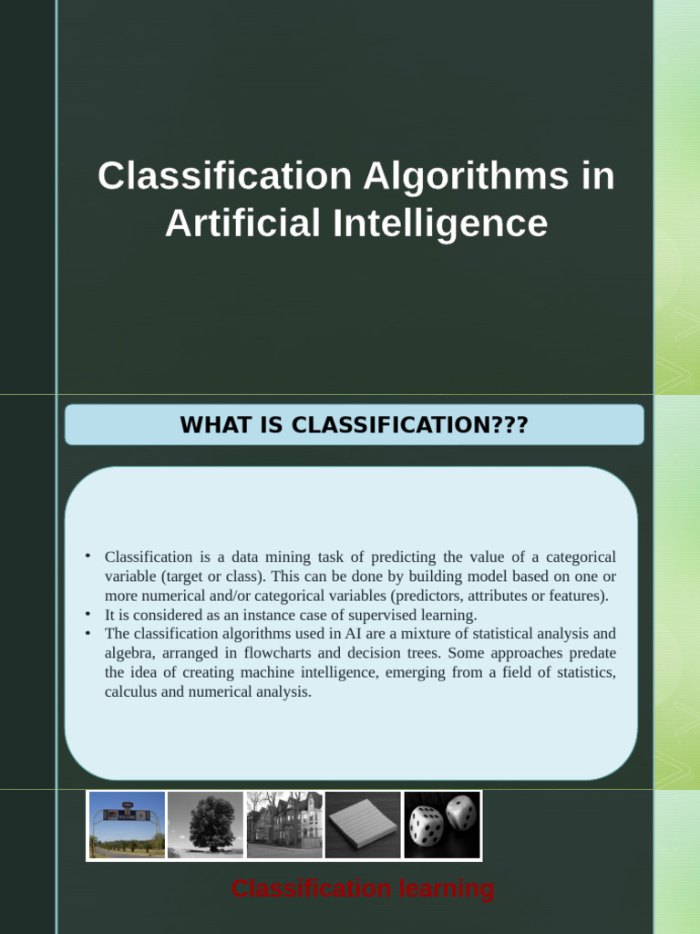 Classification in AI | PDF | Statistical Classification | Dependent And Independent Variables