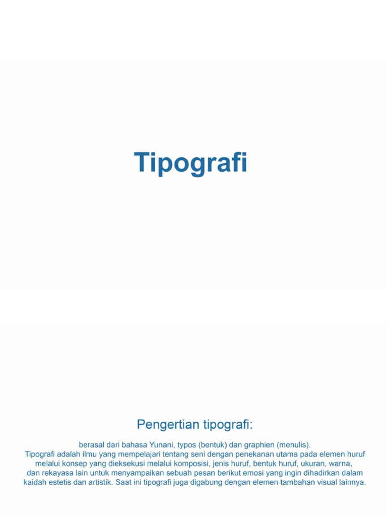 Tipografi 1 - 1 | PDF
