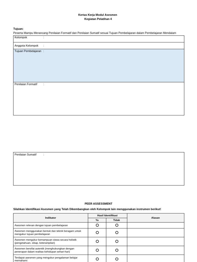 LK Modul 4 KP4 Asesmen PM | PDF