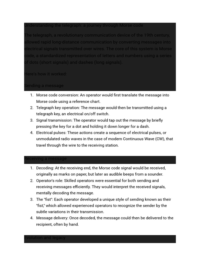 How to Use a Telegraph Effectively | PDF