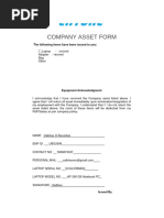 Asset Declaration Form | PDF | Finance & Money Management