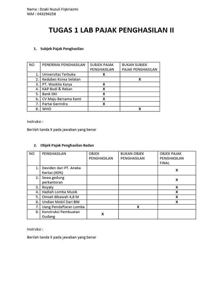 Tugas 1 Lab. PPH | PDF