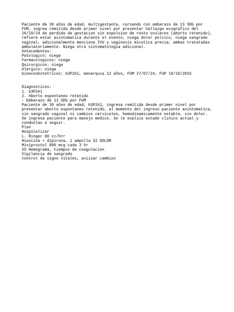 Paciente de 30 Años de Edad, Multig | PDF