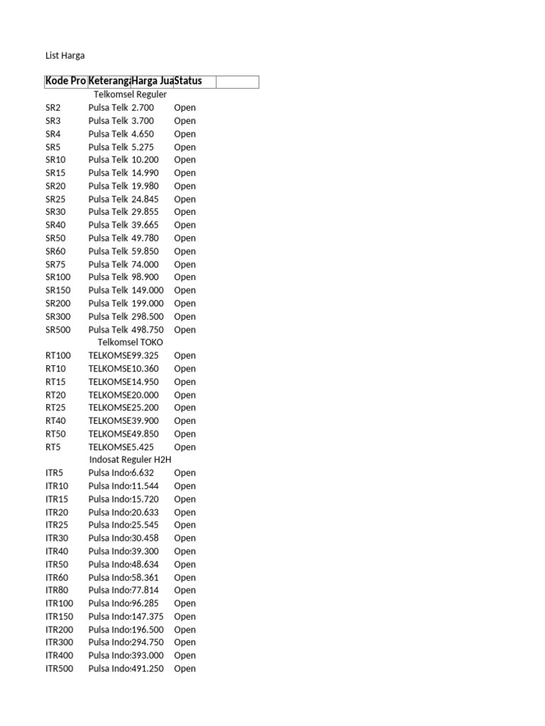 List Harga (2024-12-10) | PDF