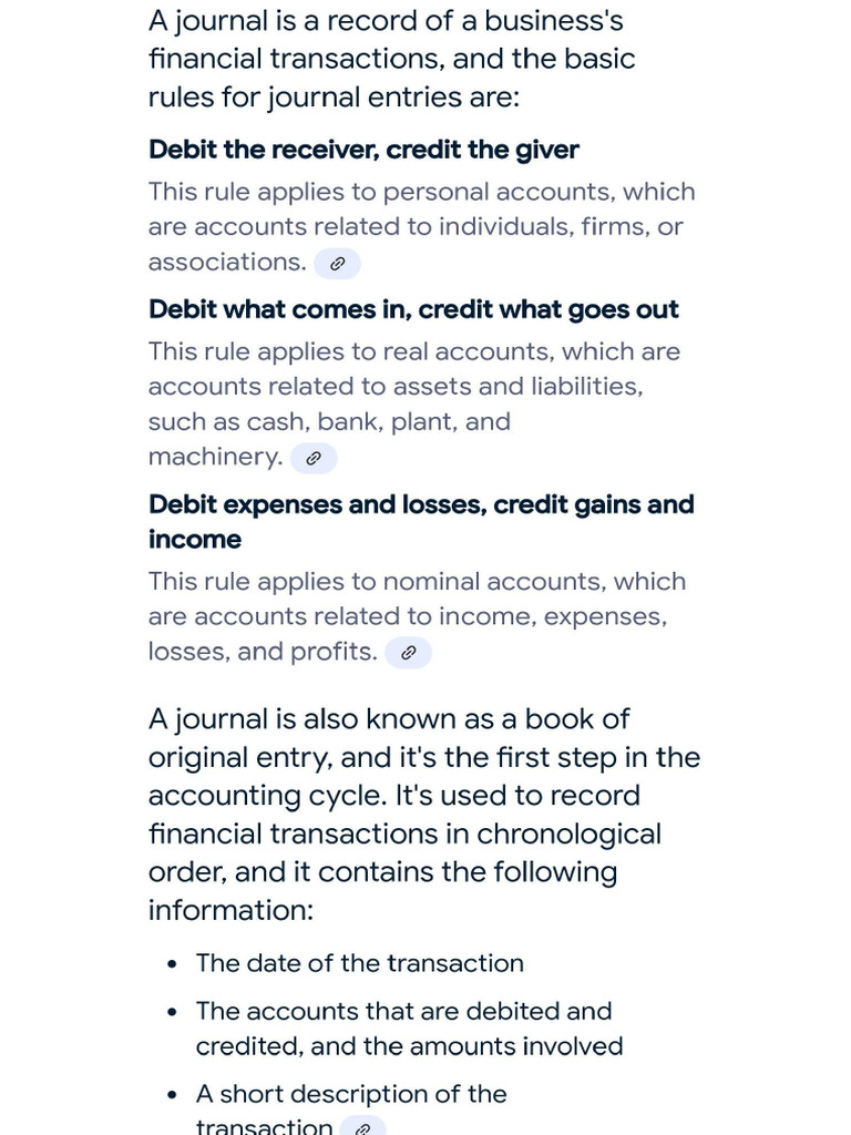 What Is Journal. and Basic Pules | PDF