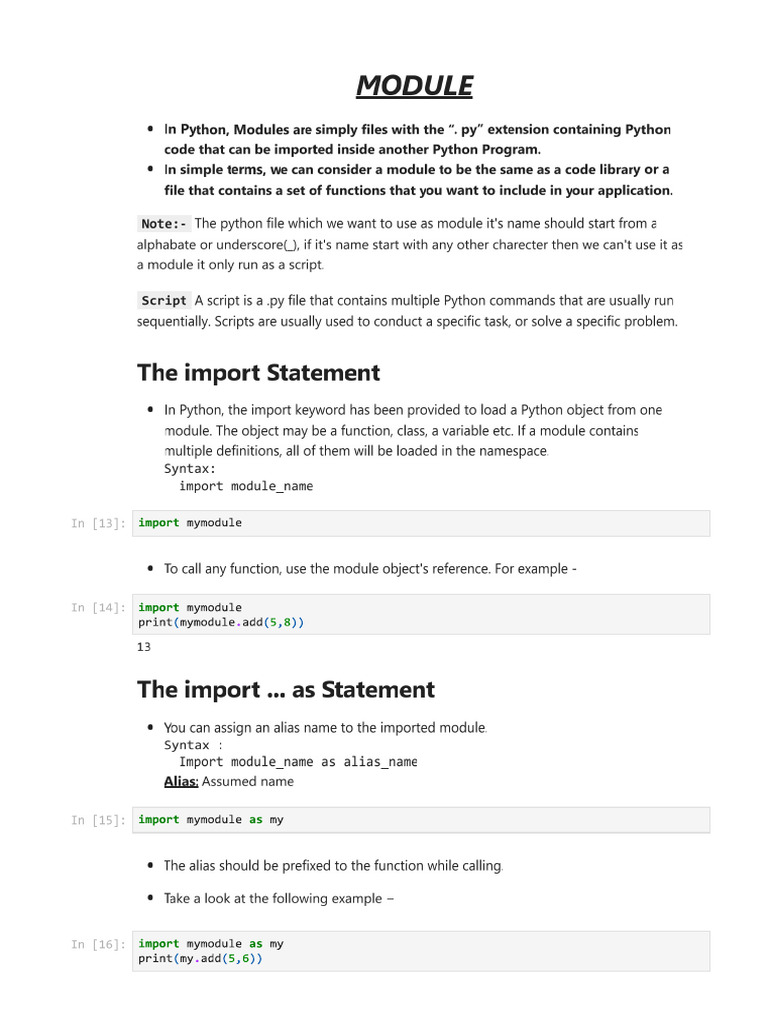 Module and Package | PDF