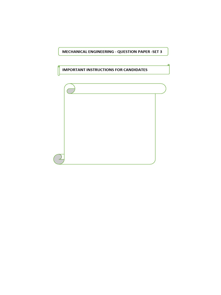 Assessment Mechanical Engineering Set 3 | PDF | Pressure | Pressure Measurement