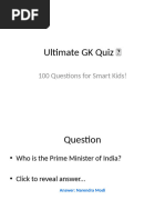UKG GK Complete Questions Answers | PDF | Taste