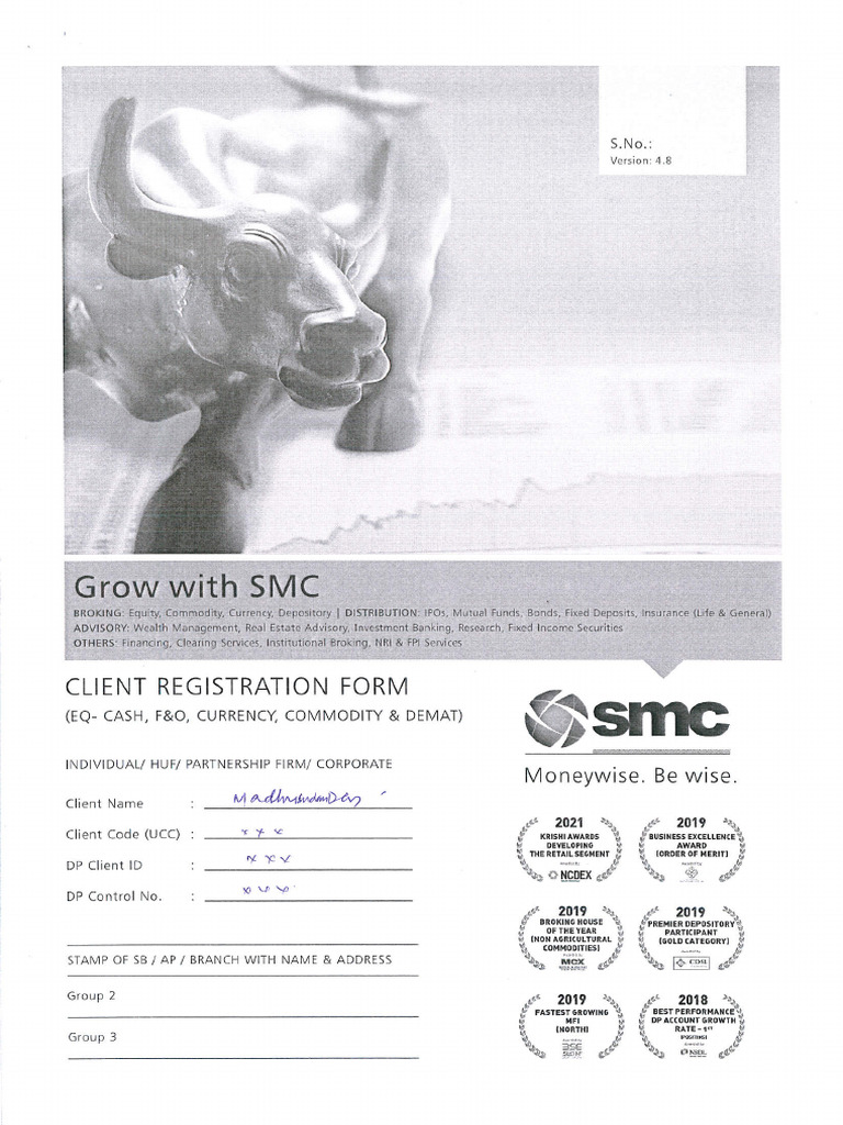 AC Opening Form - Dummy | PDF