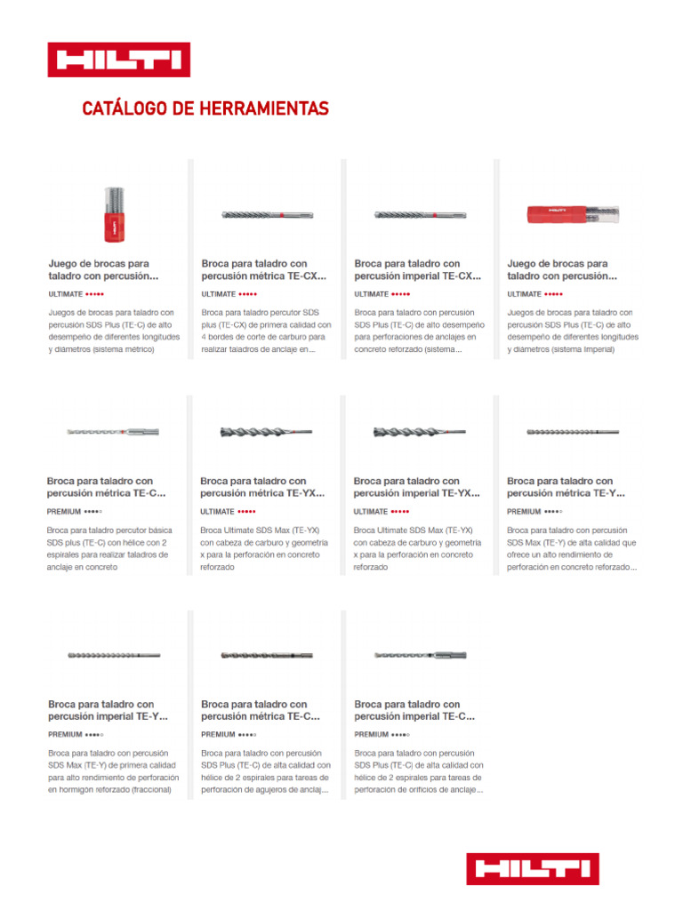 Catálogo HILTI | PDF