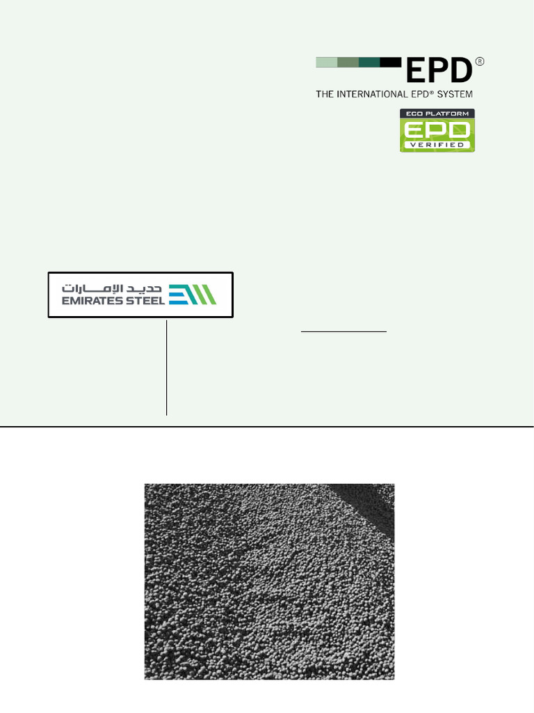 EPD - Emirates Steel Gas DRI | PDF | Steel | Metals