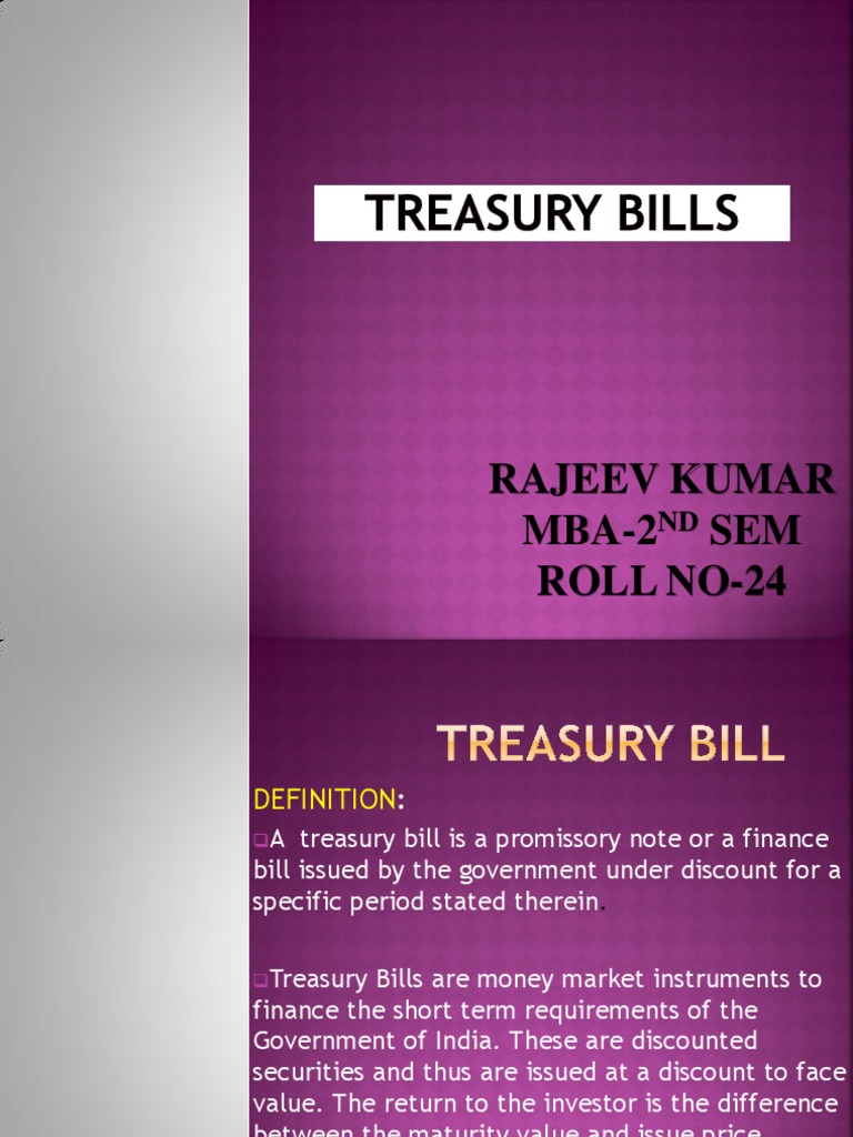 Treasury Bills: Definition and Features | PDF | United States Treasury ...