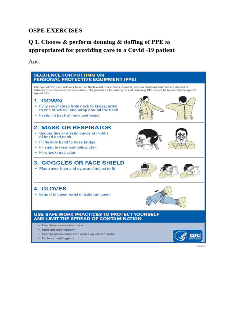 Ospe Exercises With Answers-1 | PDF