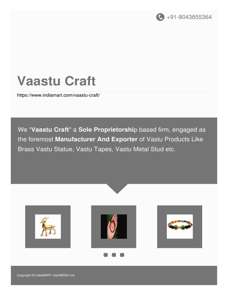 Vastu Craft: Manufacturer of Vastu Products | PDF
