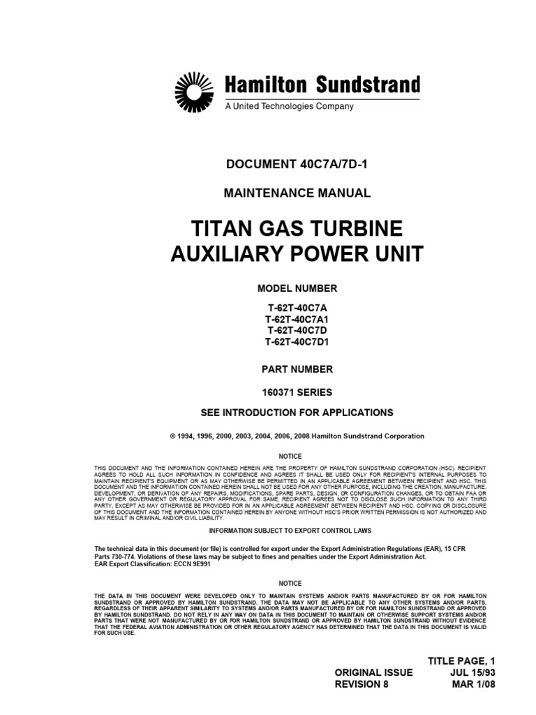 Engine Manual (40c7a & 7d-1) | PDF | Personal Protective Equipment