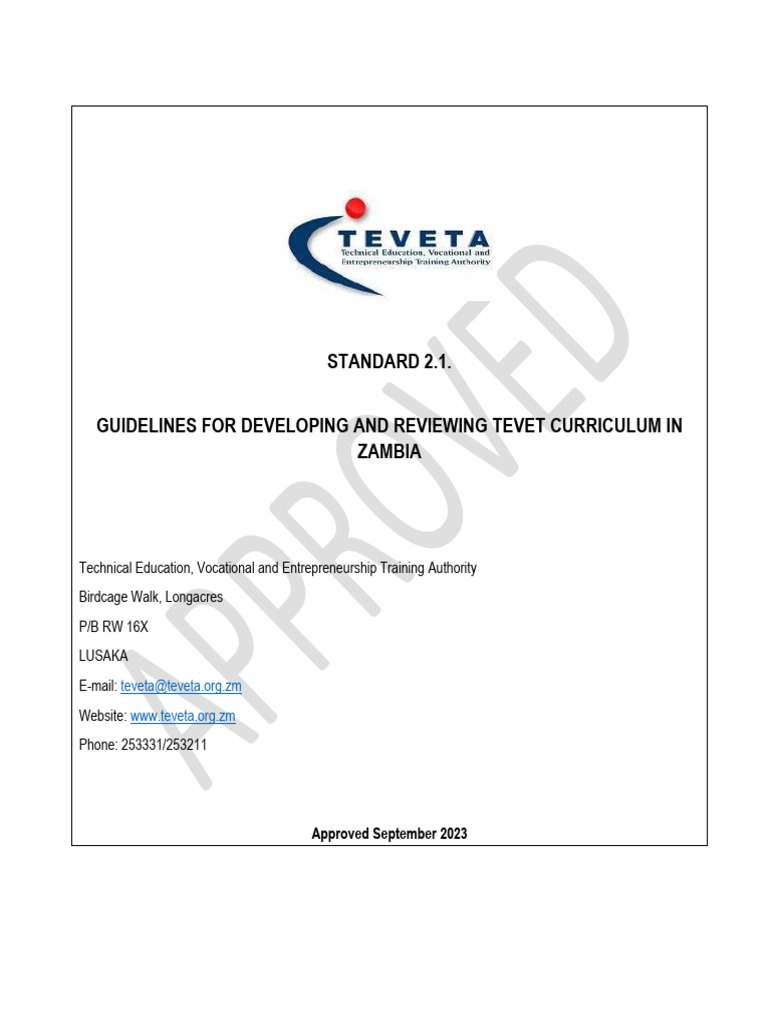 TEVET Curriculum Development Guidelines | PDF | Curriculum ...
