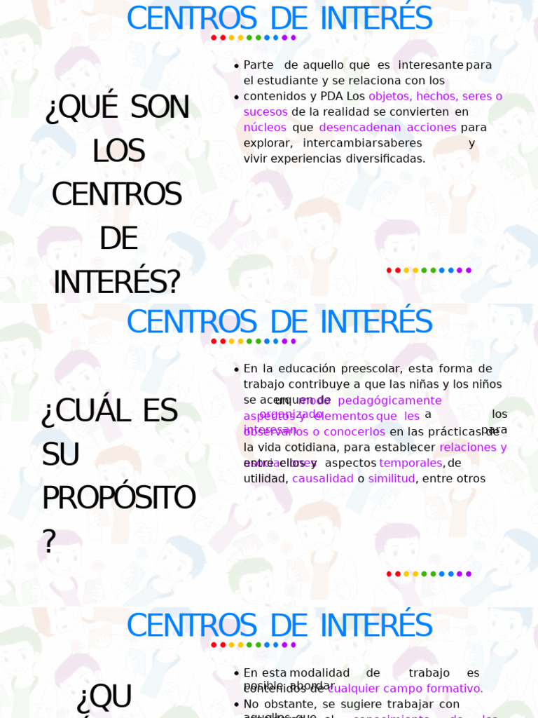 Centros de Interés en Educación Preescolar | PDF | Teatro | Cognición