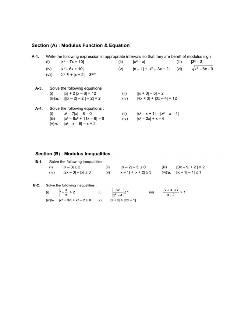 Modulus-Function-Homework 6 | PDF