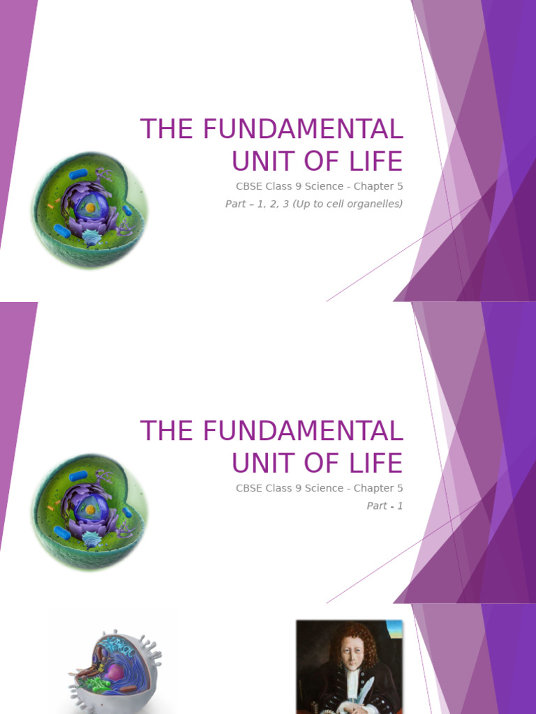 The FUNDAMENTAL UNIT of LIFE - PPT - Part - 1, 2, 3 (Up To Cell ...