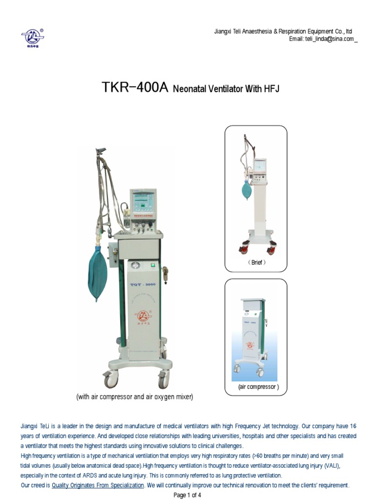 TKR-400A Neonatal Ventilation1 | PDF