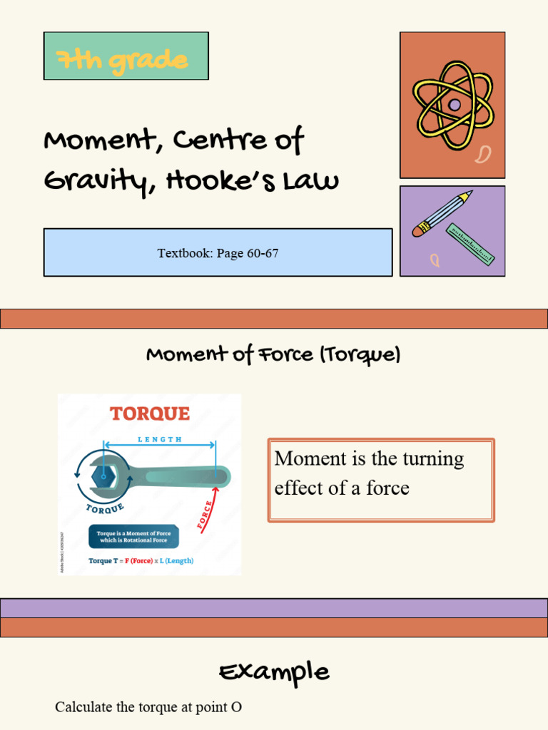 8.moment, Centre of Gravity, Hooke's Law | PDF | Deformation ...
