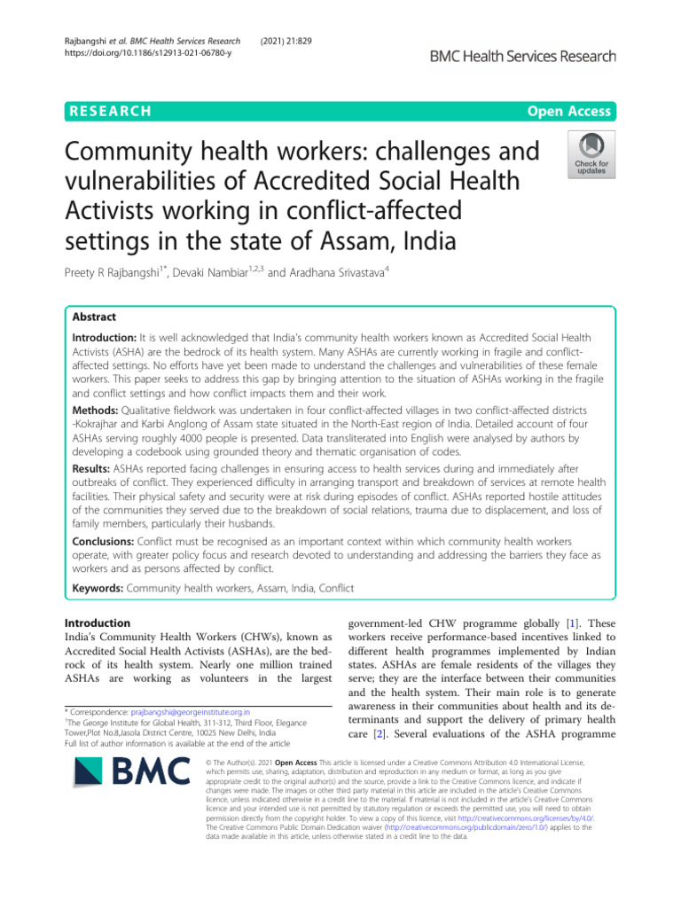 Asha Health Workers Struggle 3 | PDF | License | Vulnerability