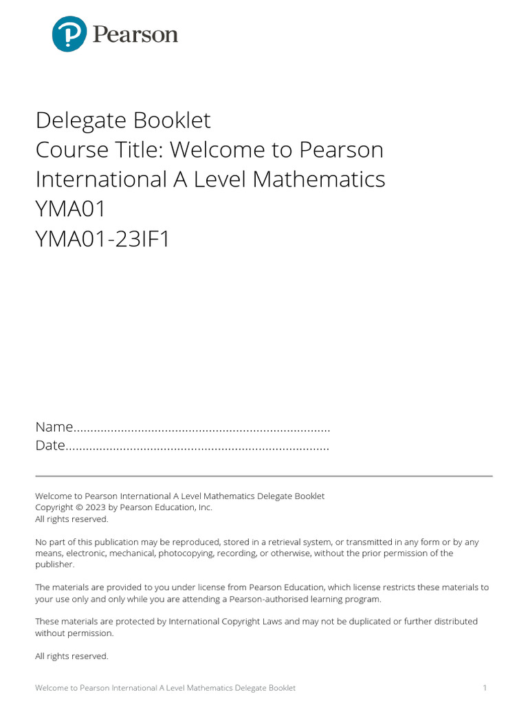 YMA01-23IF1 Delegate Booklet | PDF | Trigonometric Functions ...