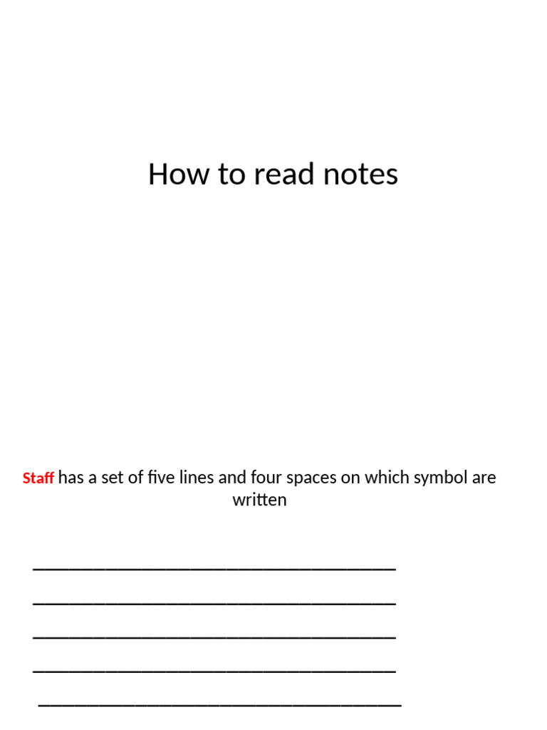 MAPEH-How To Read Notes | PDF