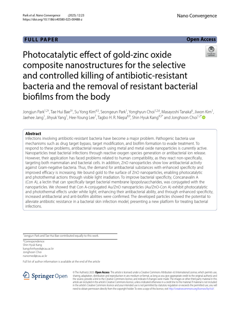 Gold Zinc Oxide | PDF | Zinc Oxide | Nanoparticle