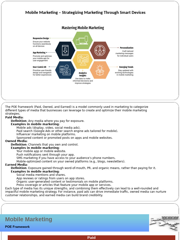 Mobile Marketing Strategies Using POE Framework | PDF | Mobile ...