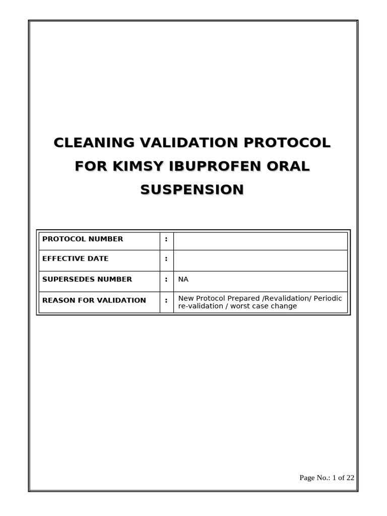 Cleaning Validation Protocol Revised | PDF | Detection Limit | Solubility