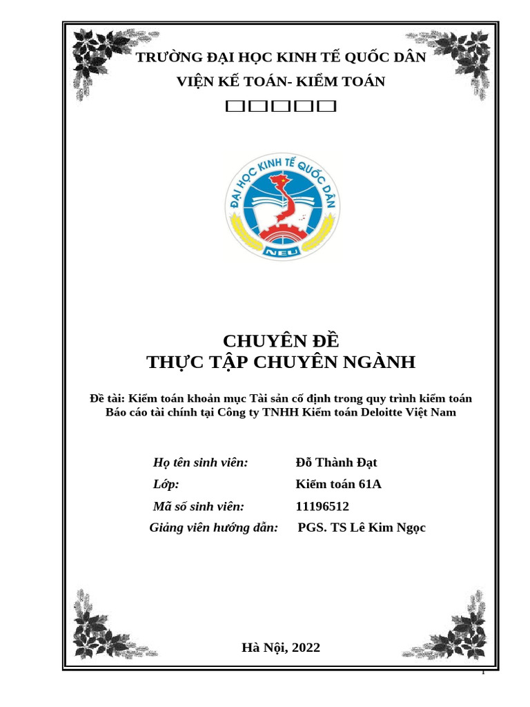 CĐTT - 11196512 - Do Thanh Dat - TSCĐ - Final | PDF
