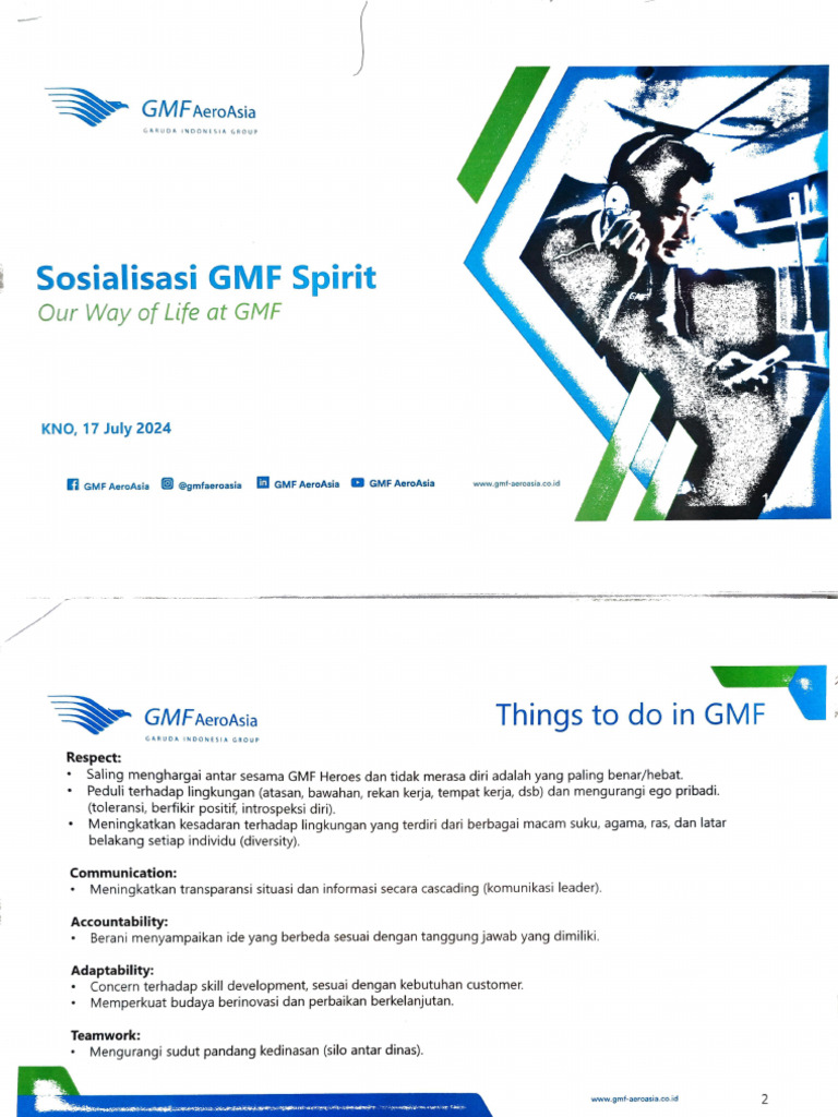 Sosialisasi GMF Spirit | PDF