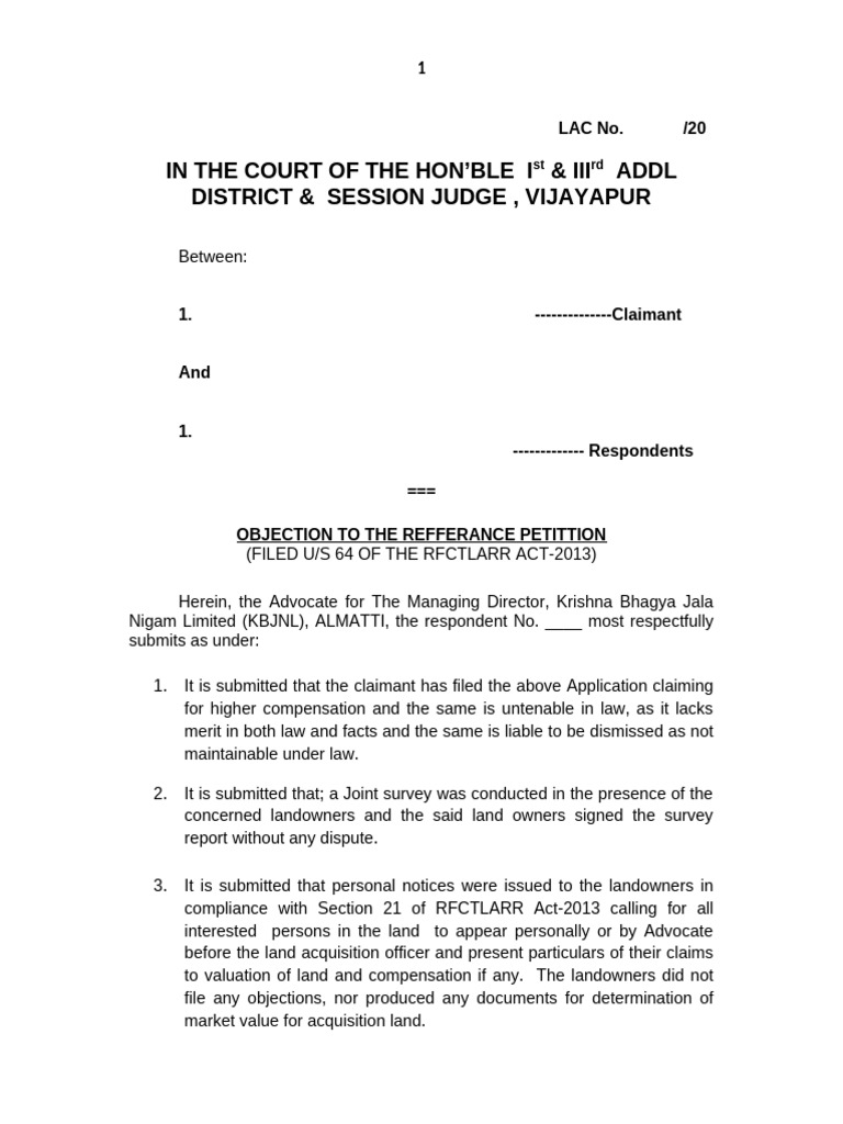 Land Valuation Objection Response | PDF | Market Value | Deed