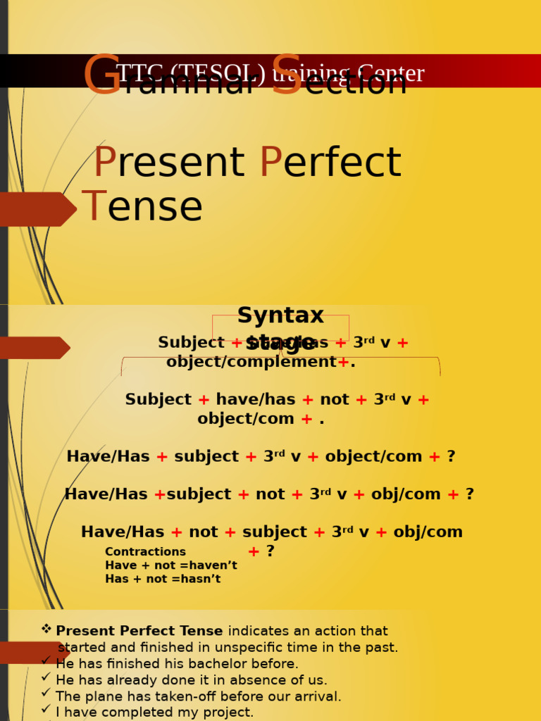 Present Perfect Tense | PDF | Linguistic Morphology | Linguistic Typology