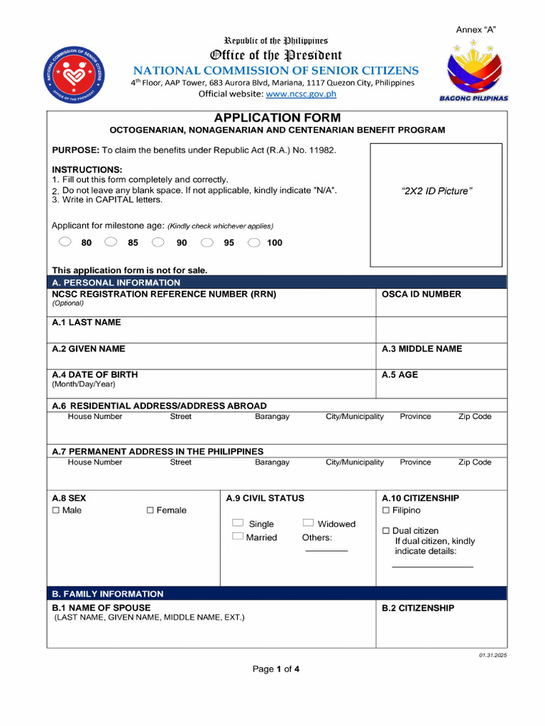 (Annex A.) Application Form | PDF