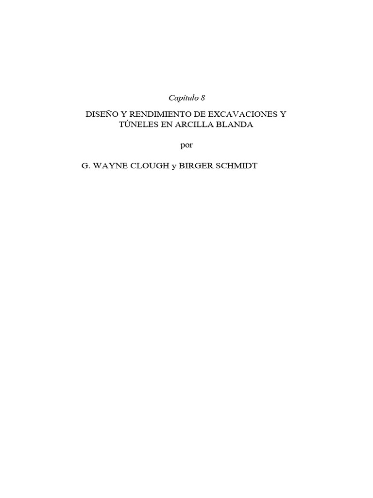 Design and Performance of Excavations and Tunnels in Soft Clay-Español ...