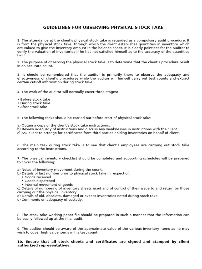 OFT Stock Take Formats For Shops | PDF | Inventory | Audit