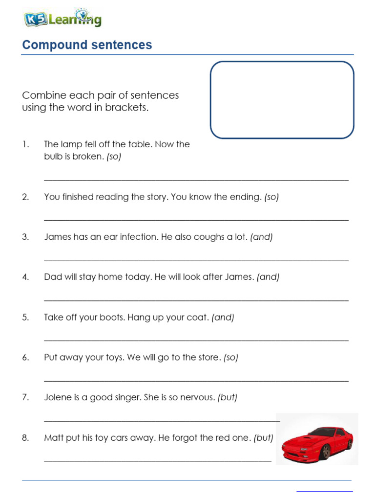 Grade 2 Compound Sentences Worksheet | PDF | Chess Theory | Chess