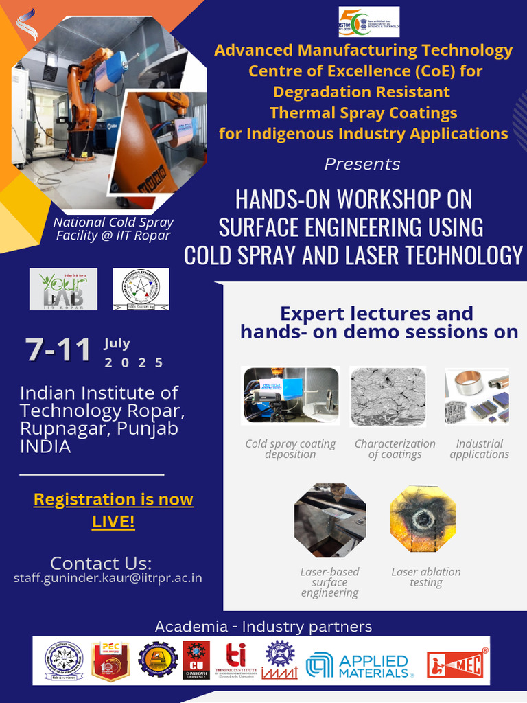 Cold Spray & Laser Tech Workshop 2025 | PDF