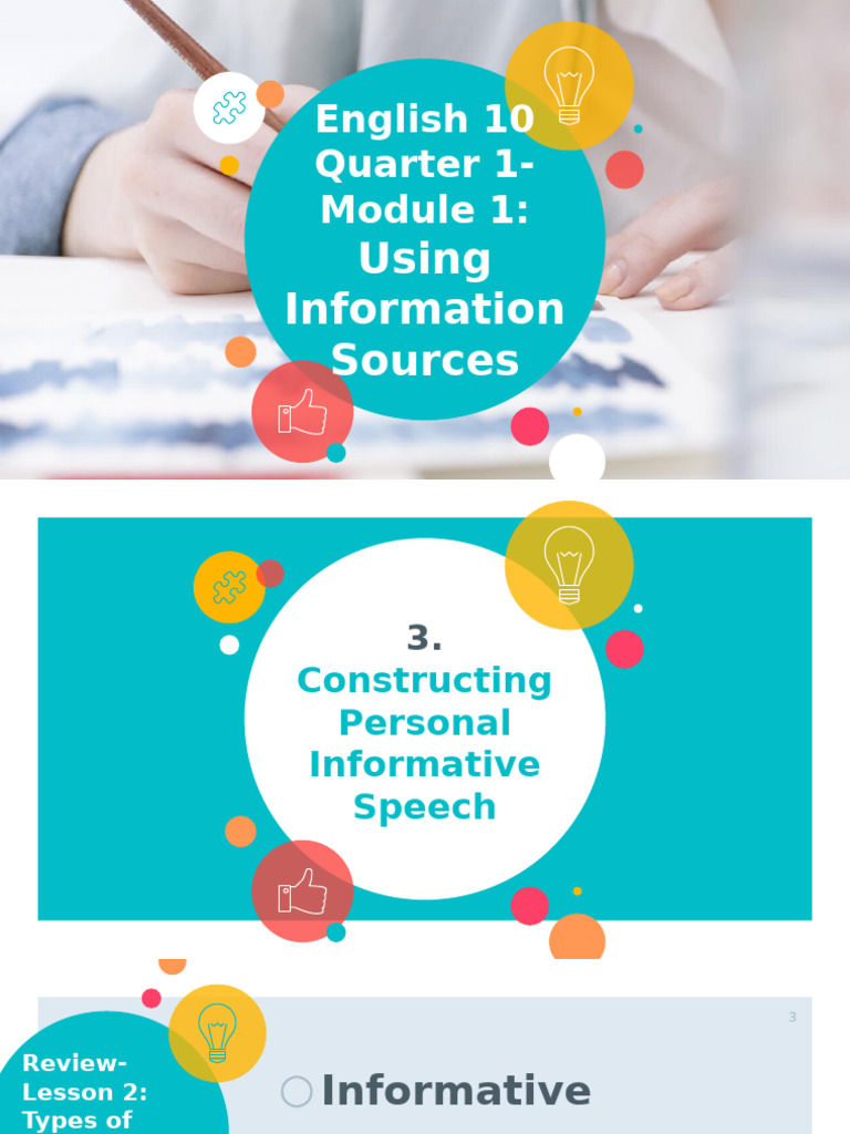 Constructing Personal Informative Speech | PDF | Concept | Definition