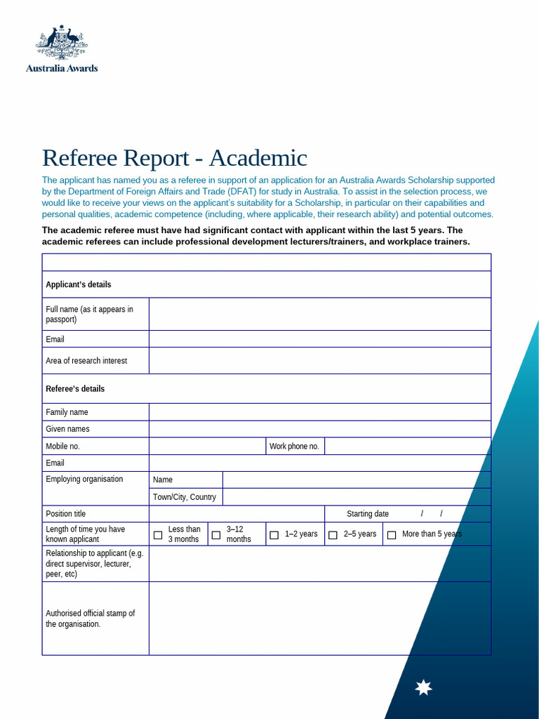 Academic Referee Report Template | PDF | Doctor Of Philosophy | Psychology
