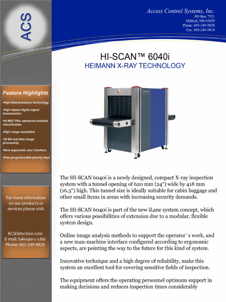 HI SCAN™ 6040i | PDF