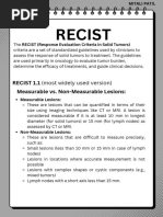 Recist Book 1 1 Handout | PDF | Positron Emission Tomography | Ct Scan