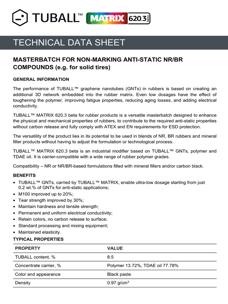 Tds Tuball Matrix 620.3 Beta Eng v06 | PDF | Electrical Resistivity And ...